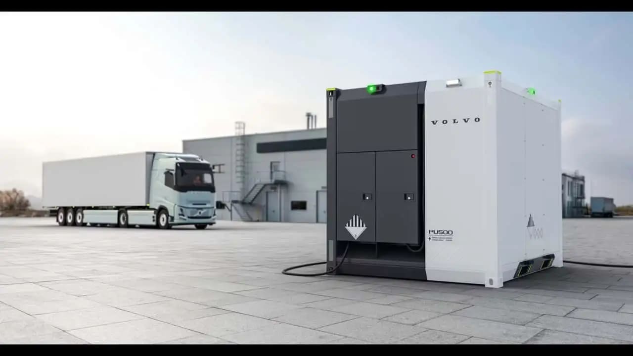 Volvo представила мобільну електростанцію PU500, яка може заряджати до ...